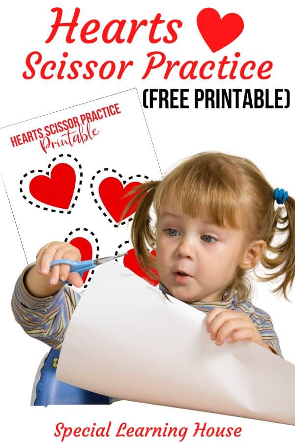 Hearts Cutting Worksheet (Free Printable) - Special Learning House